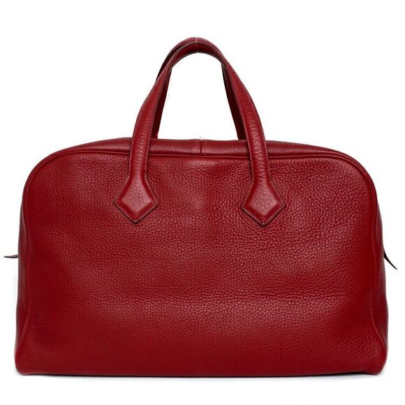 Hermès | Bags | Hermes Victoria 43 Boston Bag Rouge Clemence | Poshmark